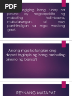 Reynang Matapat Maikling Kuwento - Grade 7 | PDF