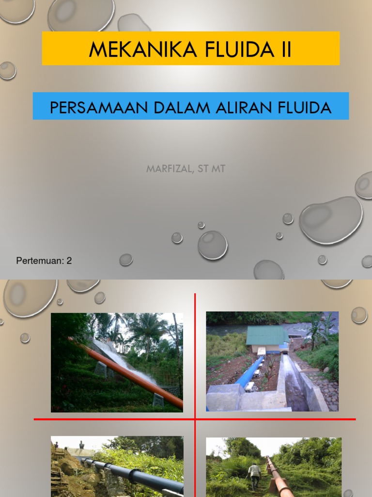 Mekanika Fluida 2 Pertemuan 2 Okk | PDF