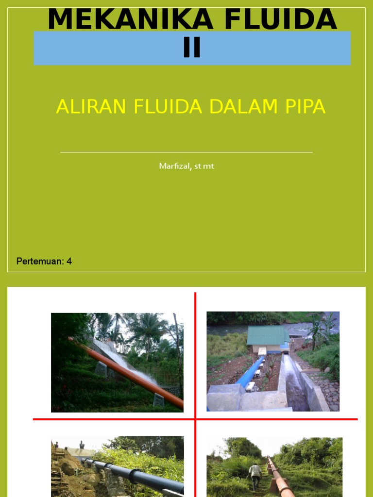 Mekanika Fluida 2 Pertemuan 4 Okk | PDF