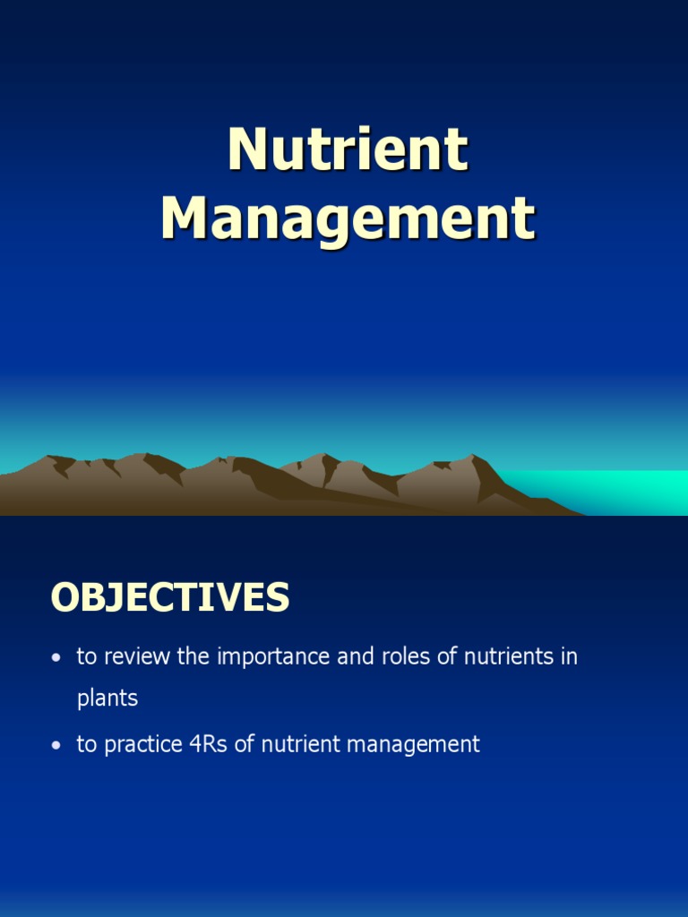 Nutrient Management | PDF | Nutrients | Soil