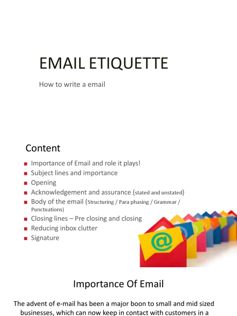 Email Etiquette | PDF | Semiotics | Communication