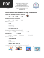 Grade 3 Science 1st Periodical Test | PDF | Liquids | Matter