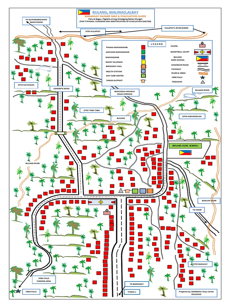 Bulang, Malinao, Albay: Barangay Hazard Map & Evacuation Guide | PDF ...