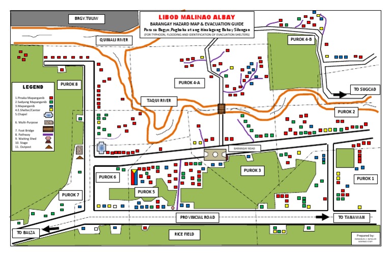 Libod Malinao Albay: Barangay Hazard Map & Evacuation Guide | PDF