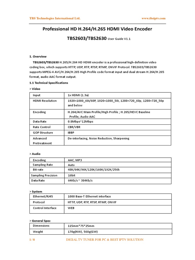 Tbs2603 User Guide | PDF | Ip Address | Streaming Media