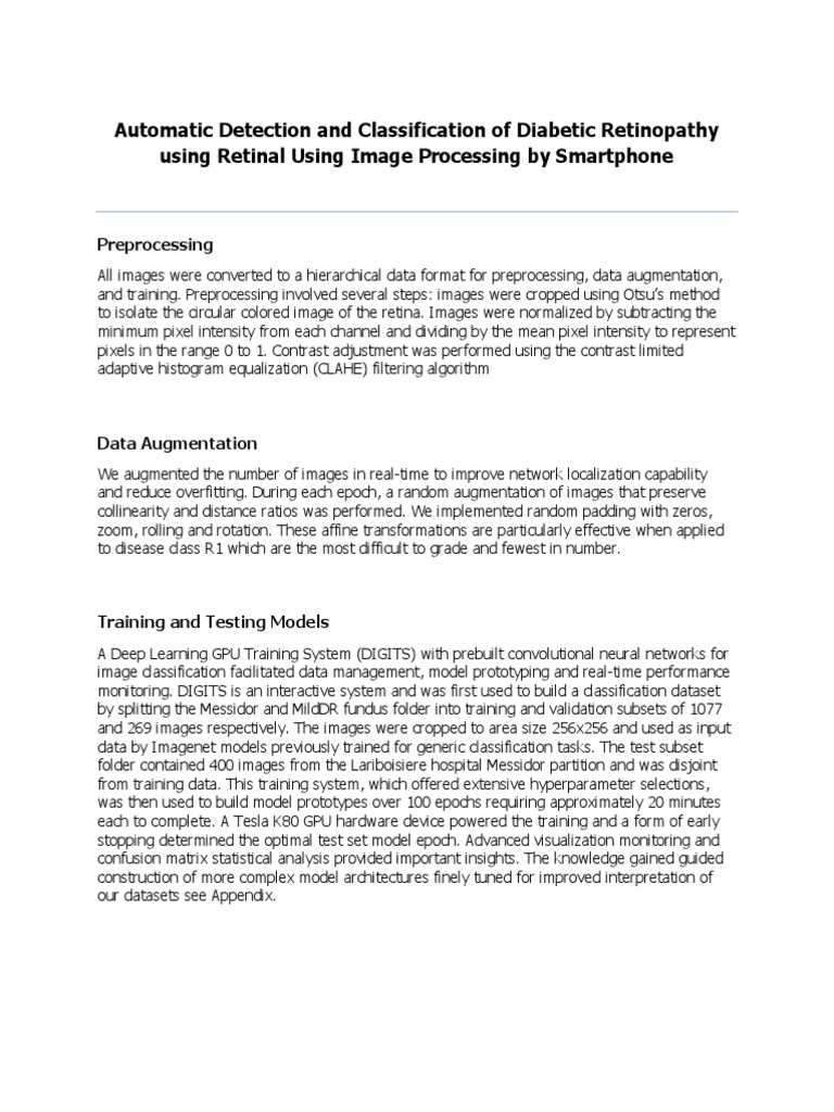 Automatic Detection and Classification of Diabetic Retinopathy Using ...