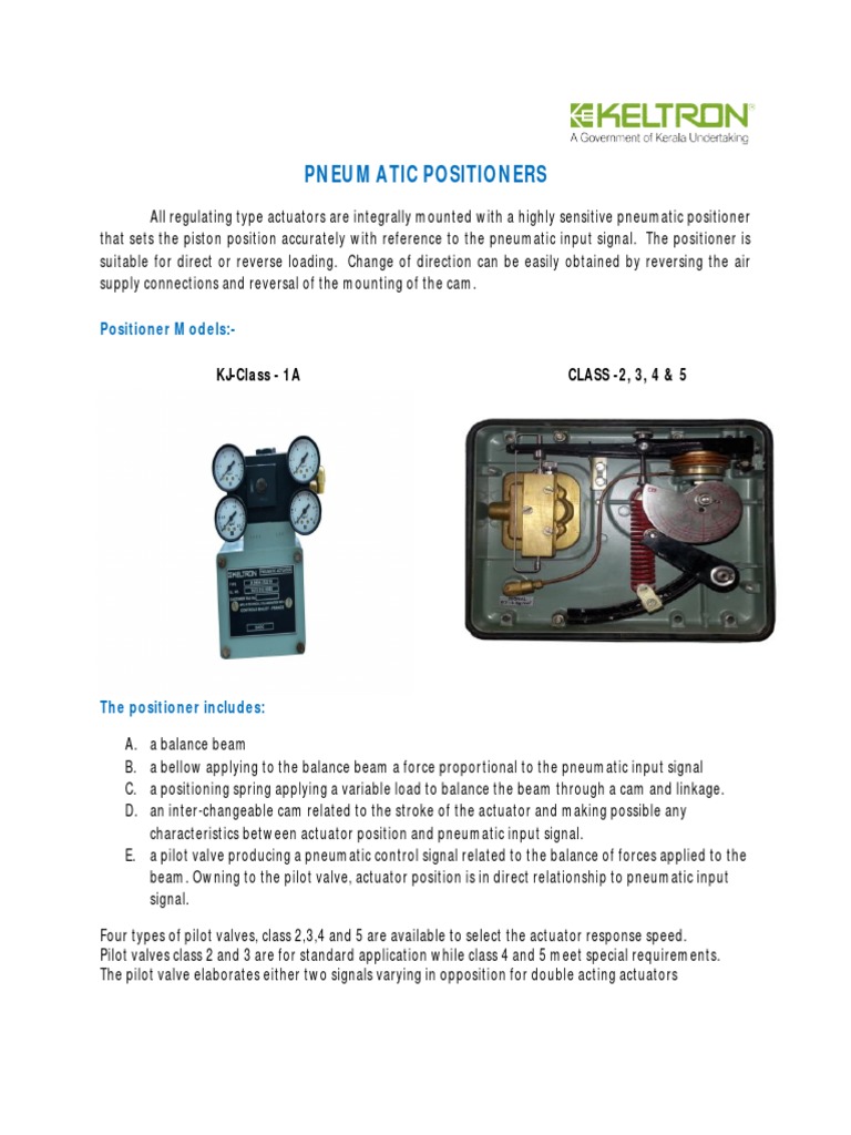 Pneumatic Positioners | PDF | Actuator | Valve