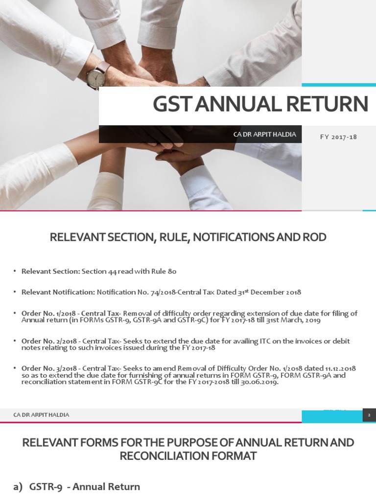 GST Annual Return Guide FY 2017-18 | PDF | Debits And Credits | Taxes
