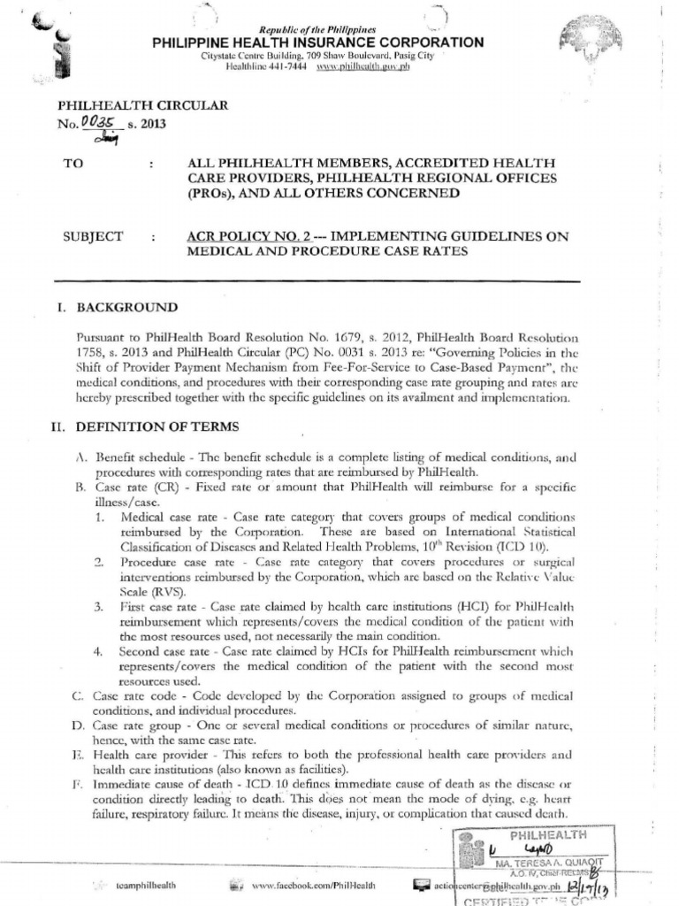 PhilHealth Circular 35 S. 2013 PDF | PDF | Hemodialysis | Hospital