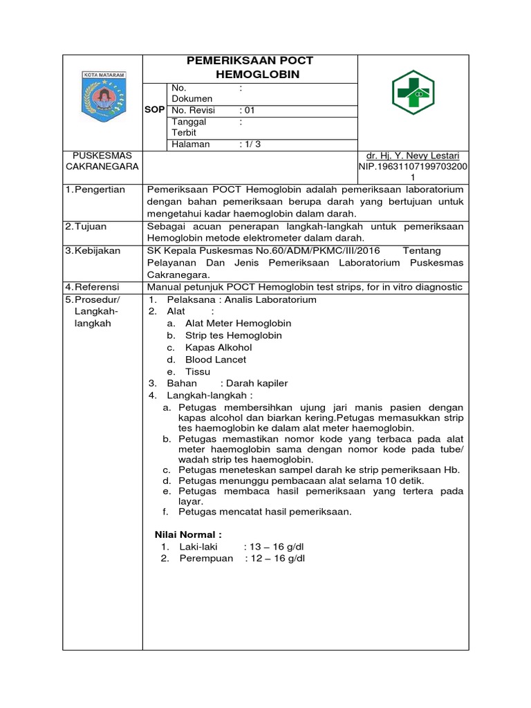 135 SOP HB POCT | PDF