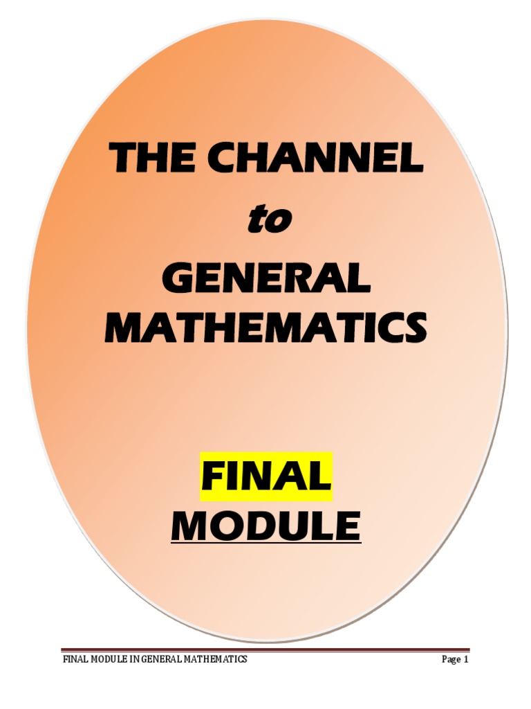 General Math - Final Module | PDF | Asymptote | Fraction (Mathematics)