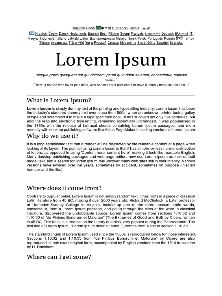 What Is Lorem Ipsum? | PDF | Games & Activities | Language Arts ...