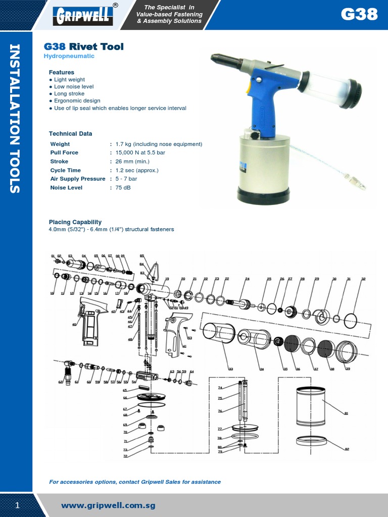 Gripwell - G38 Rivet Tool | PDF