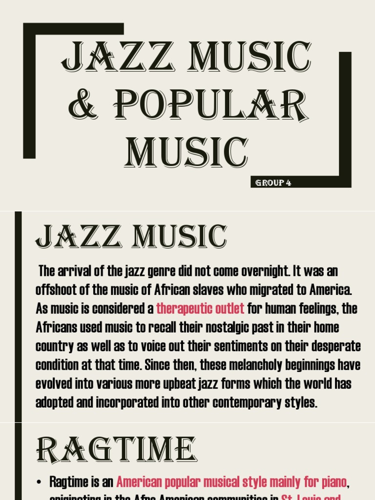 Jazz Music & Popular Music | PDF | Ragtime | Jazz