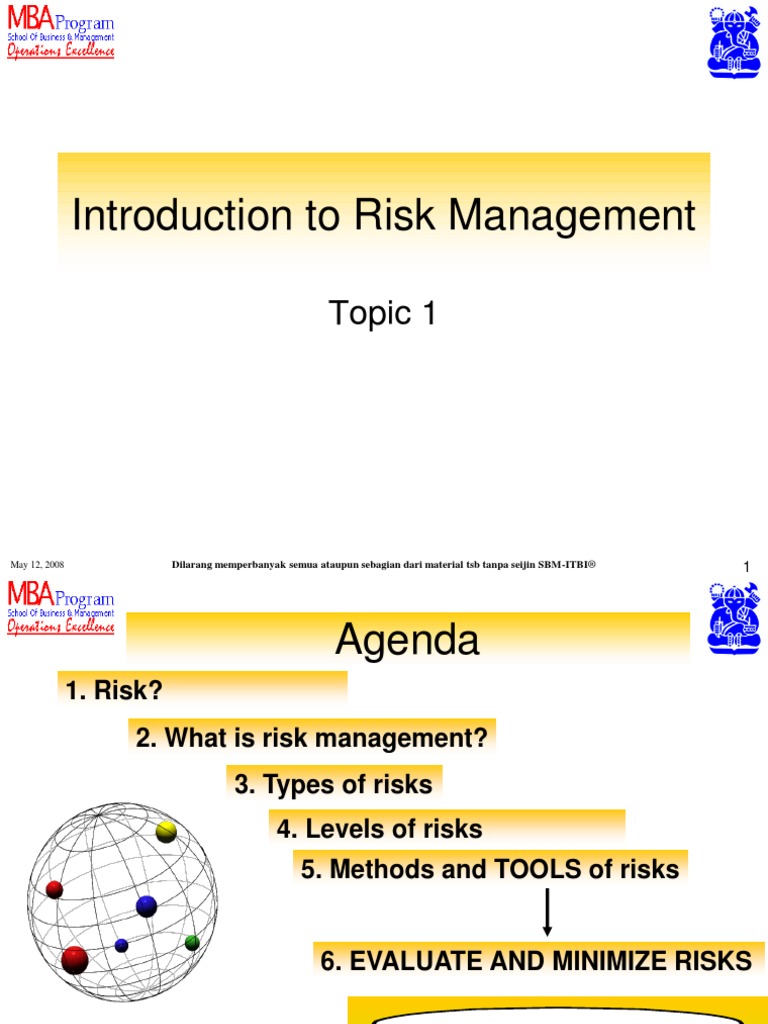 Risk Management Essentials Guide | PDF | Earnings Before Interest ...