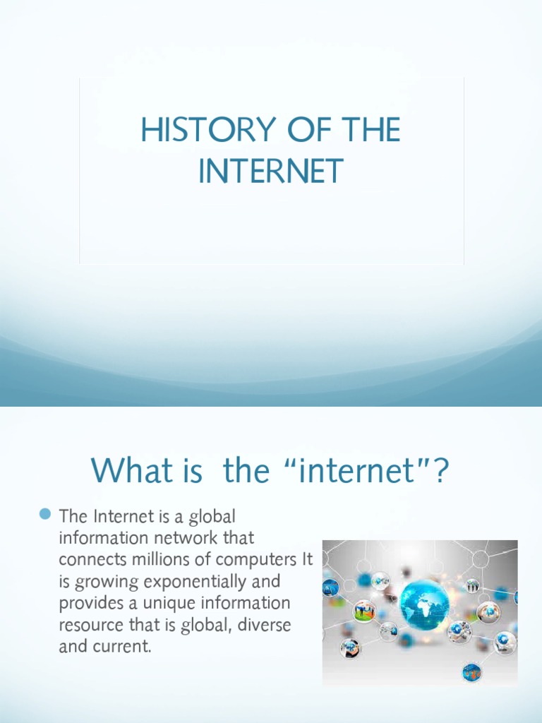 History of The Internet | PDF | Internet | Internet Protocol Suite