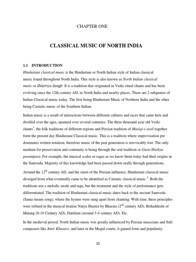 Classical Music of North India: Chapter One | PDF | Classical And Art ...