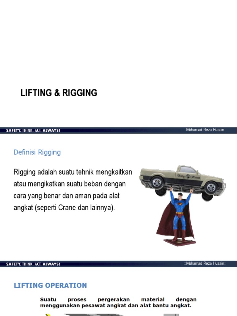 Panduan Rigging & Lifting Aman | PDF