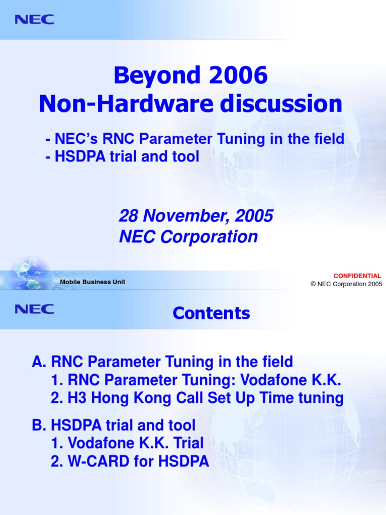 28 Nov 2005 NEC Presentation | PDF | High Speed Packet Access ...