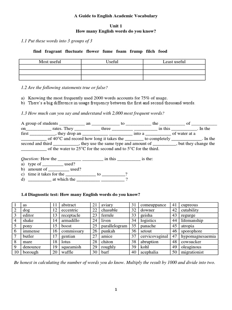 Academic Vocabulary Development Guide | PDF | Experiment | Social Science