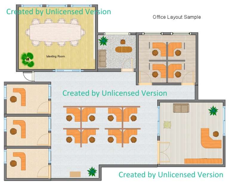 Created by Unlicensed Version: Office Layout Sample | PDF