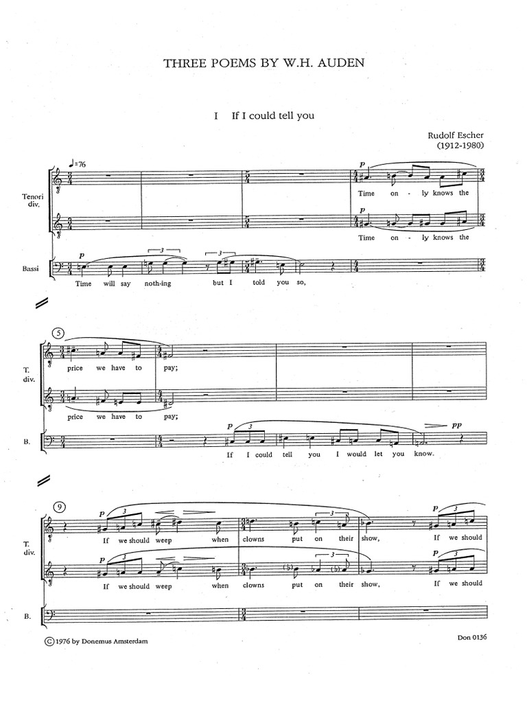 Escher - If I Could Tell You | PDF