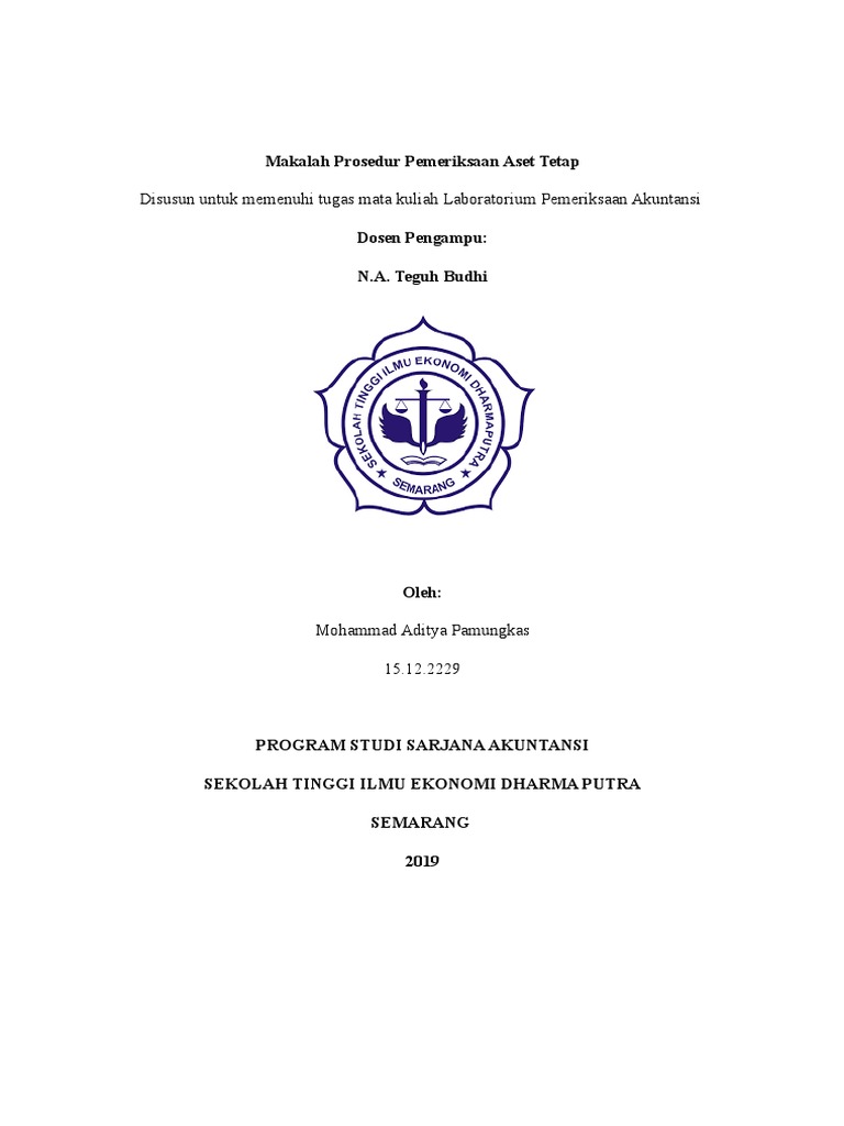 Makalah Prosedur Pemeriksaan Aset Tetap | PDF Makalah Prosedur Pemeriksaan Aset Tetap | PDF