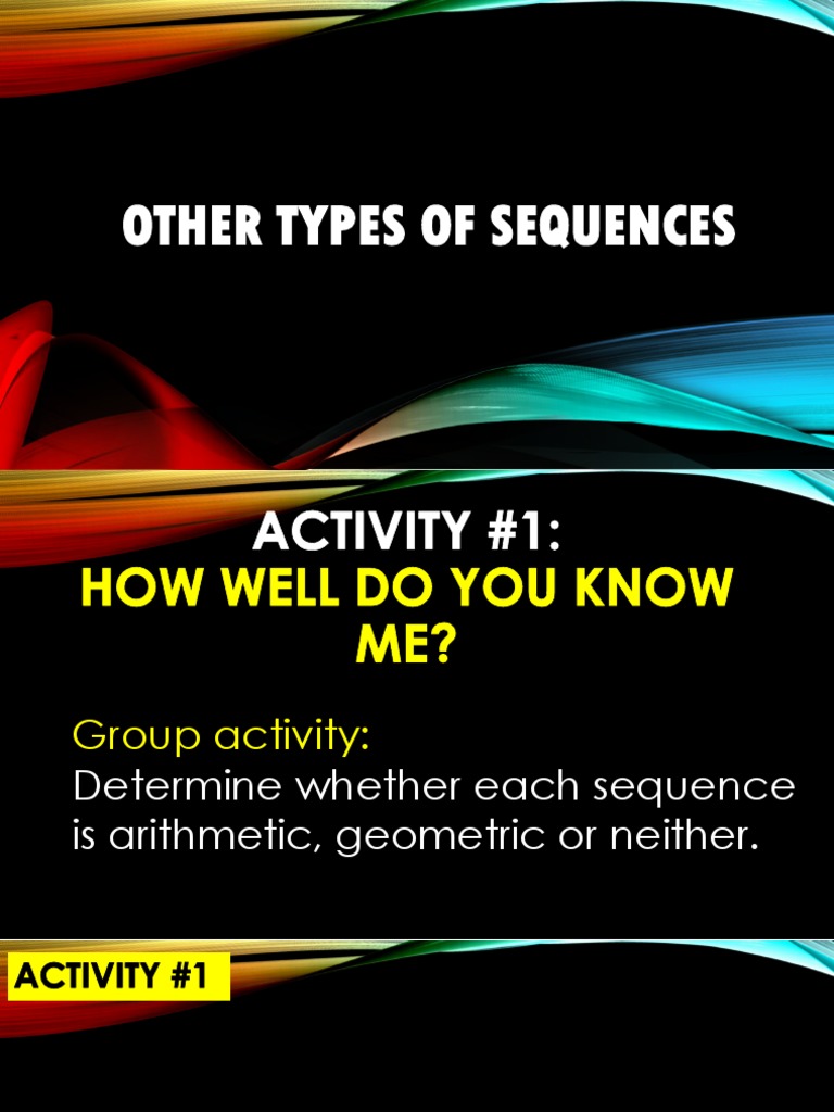 11sequence-Other Types of Sequence | PDF | Sequence | Arithmetic