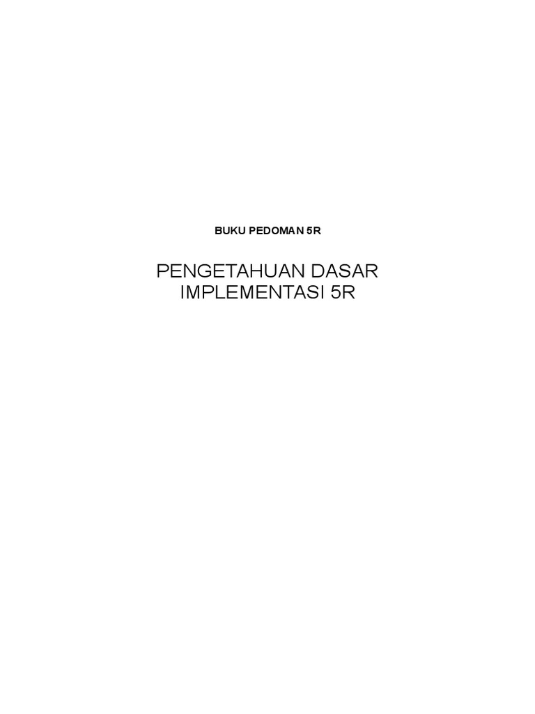 Buku Pedoman 5r | PDF
