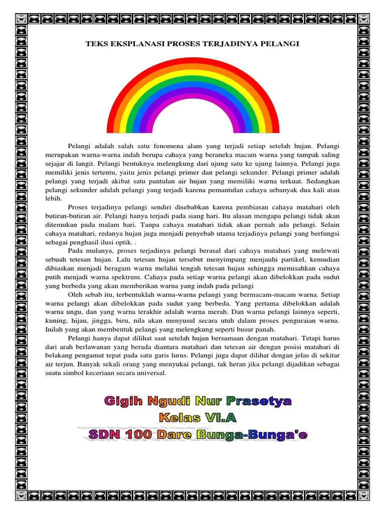 PROSES TERBENTUKNYA PELANGI | PDF