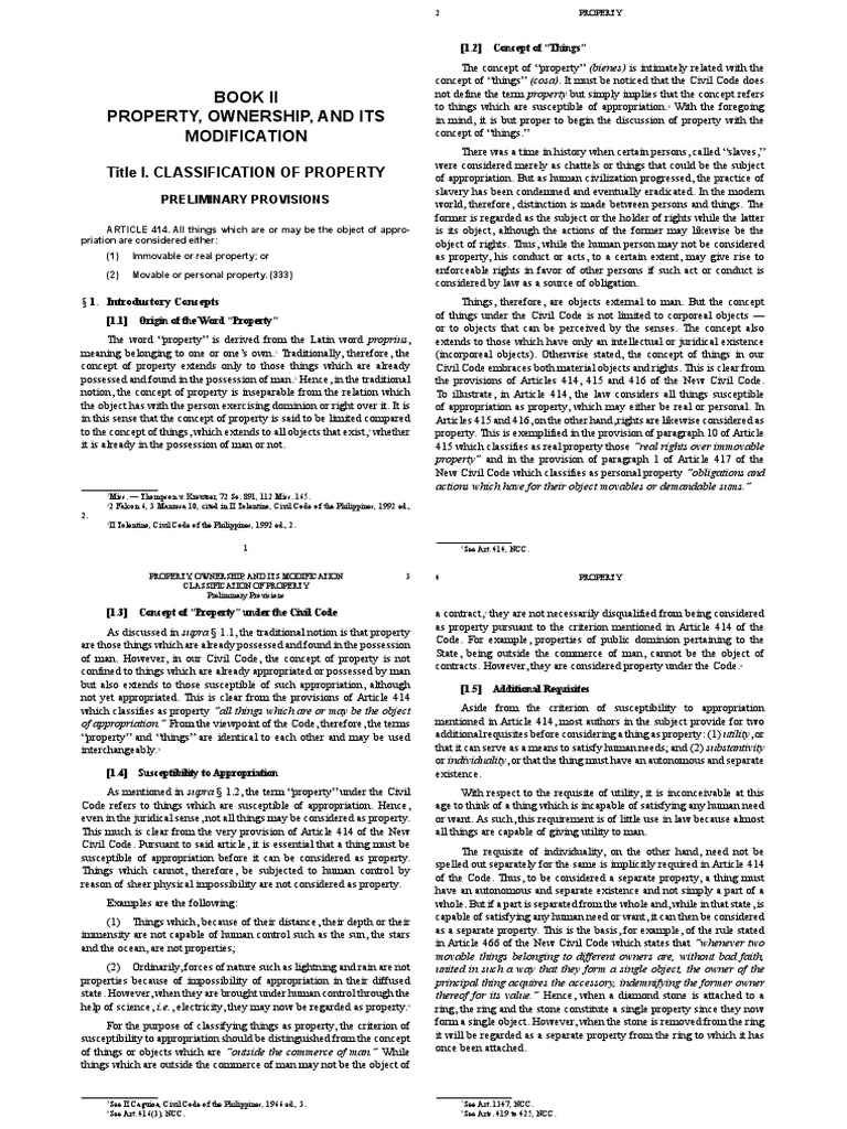 Classification of Property Concepts | PDF | Ownership | Property