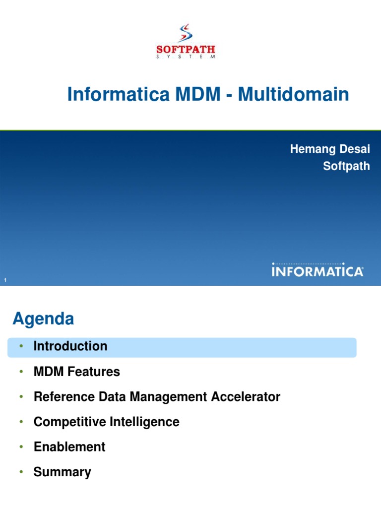 MDM Presentation | PDF | Cloud Computing | Enterprise Resource Planning