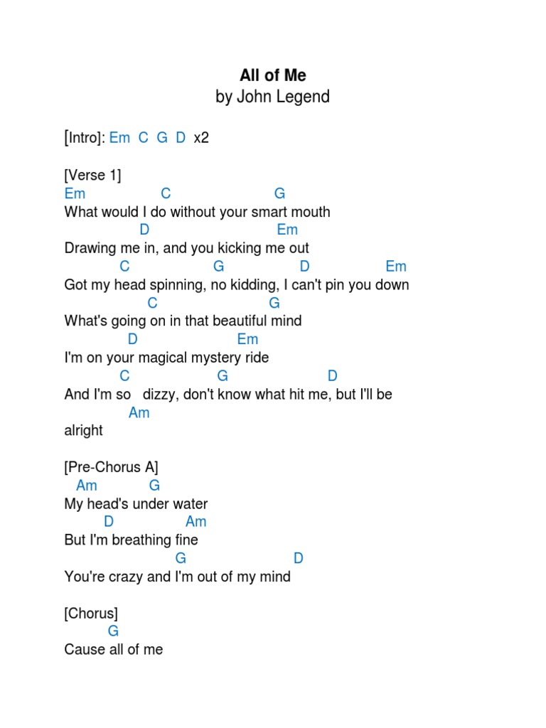 All of Me (Keyboard) | PDF