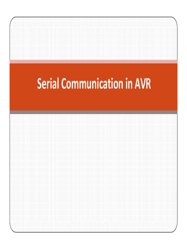 Serial Communication in AVR | PDF | Electronics | Media Technology
