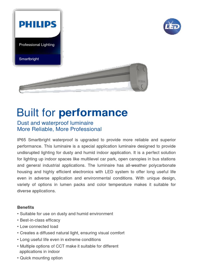 Philips 40w LED Batten | PDF | Lighting | Power Supply