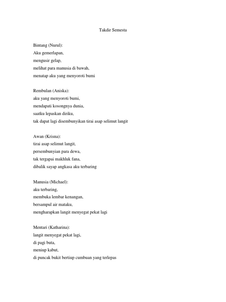 Puisi Berantai Kel Bindo | PDF | Dewasa Muda