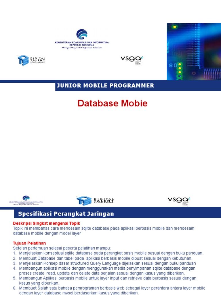 Pertemuan 11 - Database Dan Data Persistence Pada Mobile Data - Android SQLite | PDF
