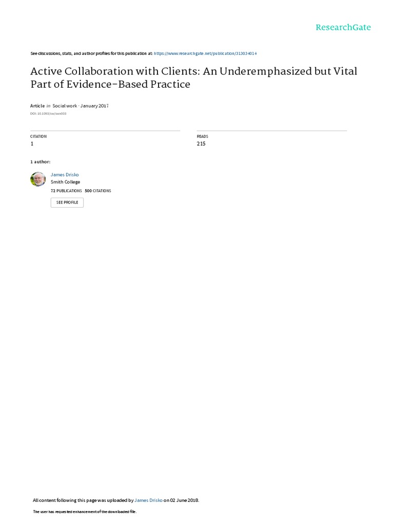 Active Collaboration With Clients: An Underemphasized But Vital Part of ...