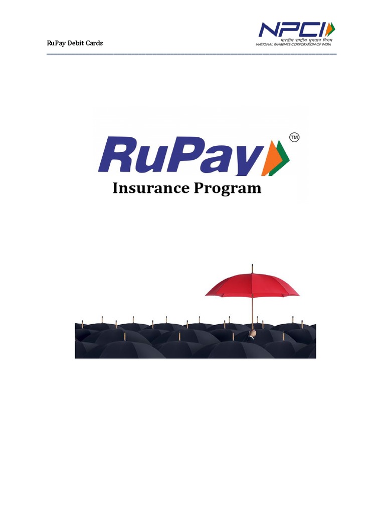 Insurance Cover RuPay Debit Cards PDF | PDF