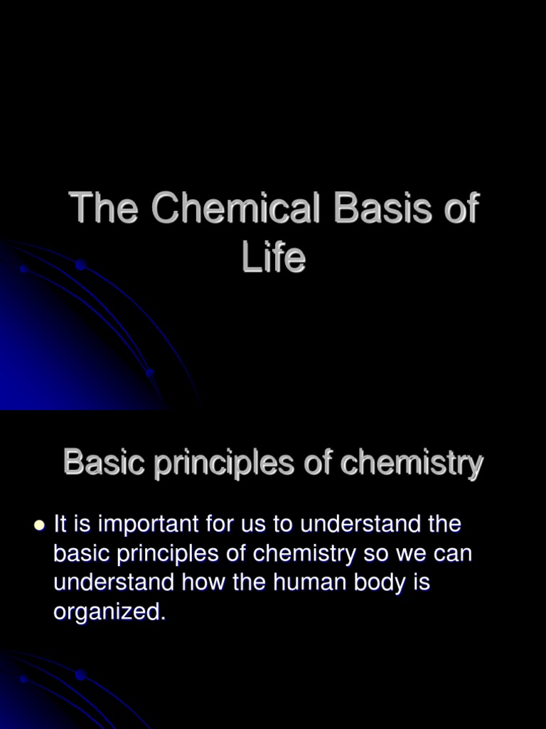 Chemical Basis of Life Overview | PDF | Dna | Lipid