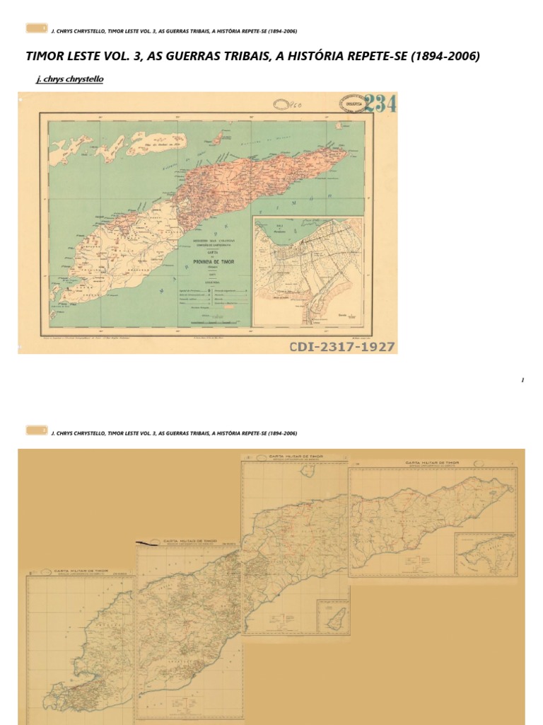 Timor Leste Vol. 3, As Guerras Tribais, A História Repete-Se (1894-2006) | PDF | Timor Leste ...