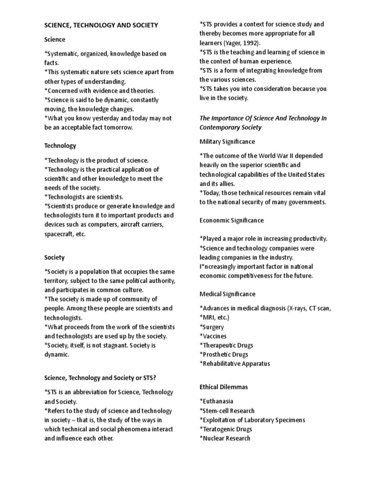 Science, Technology and Society | PDF | Science | Knowledge
