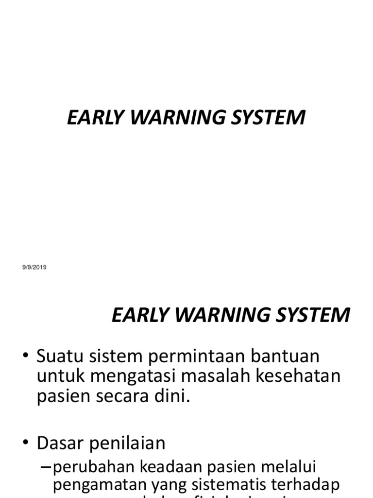 Early Warning System | PDF
