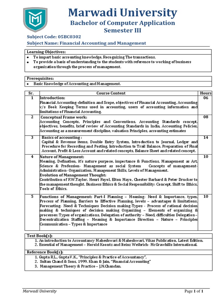 05bc0302 Financial Accounting and Management | PDF | Financial ...