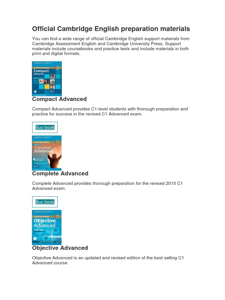 Official C1 Advanced Exam Materials | PDF | Finance & Money Management