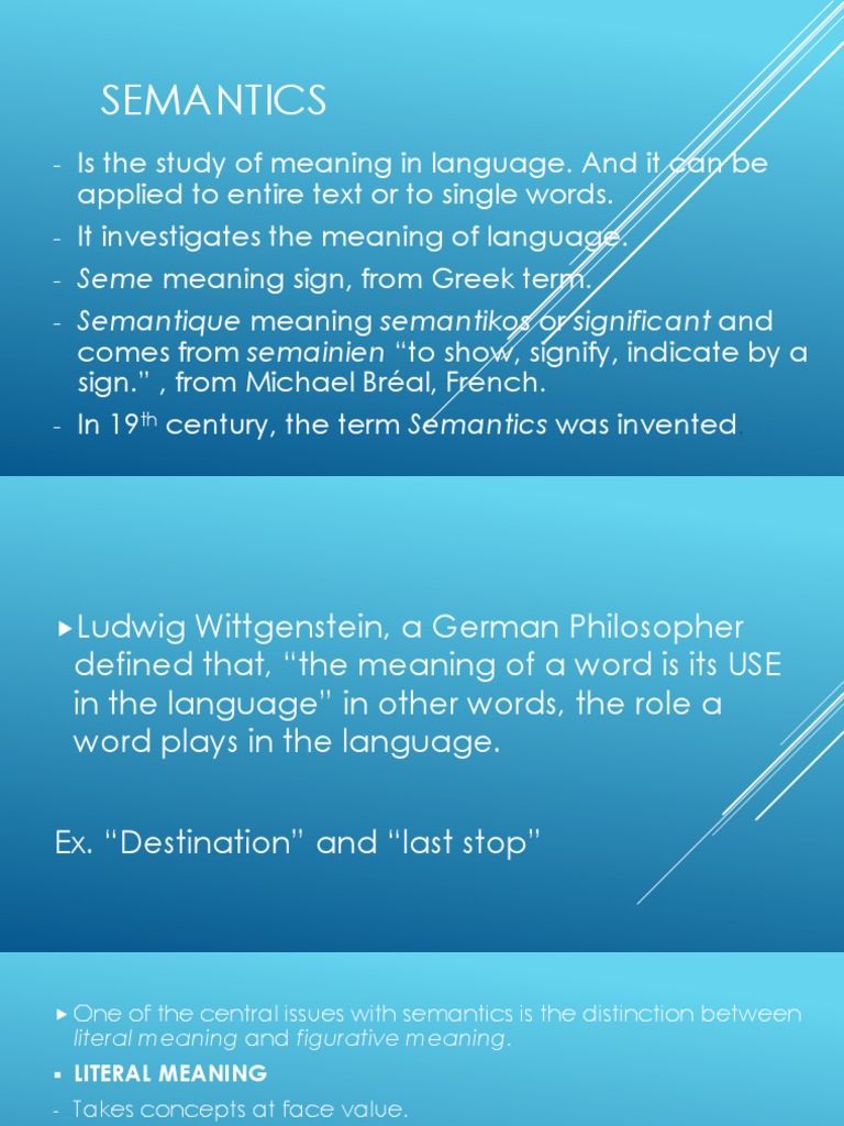 Semantics: Seme Meaning Sign, From Greek Term. Semantique Meaning ...