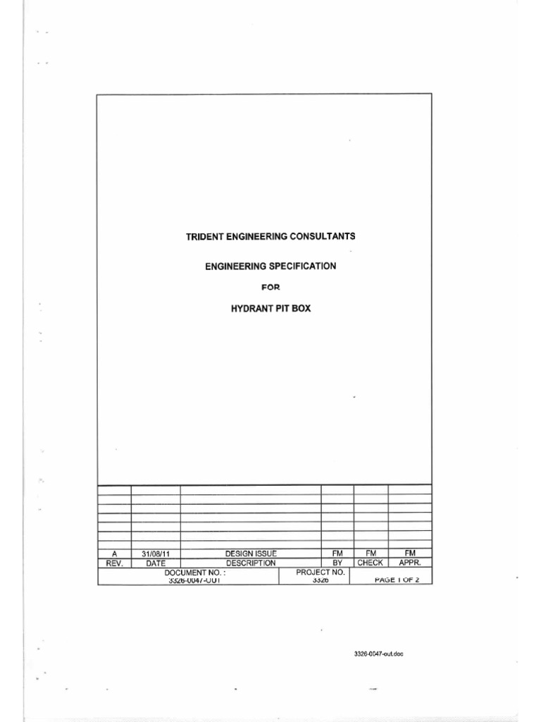 Hydrant Pit Box | PDF