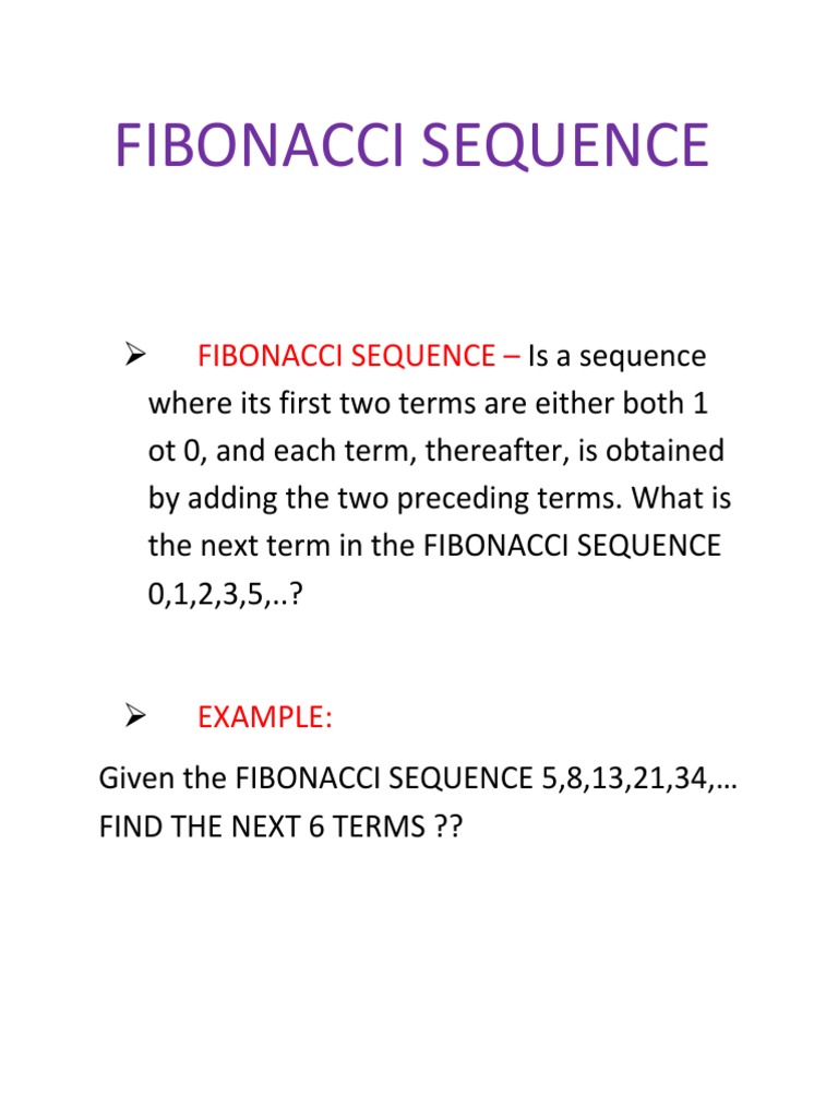 Fibonacci Sequence | PDF | Teaching Methods & Materials | Science & Mathematics