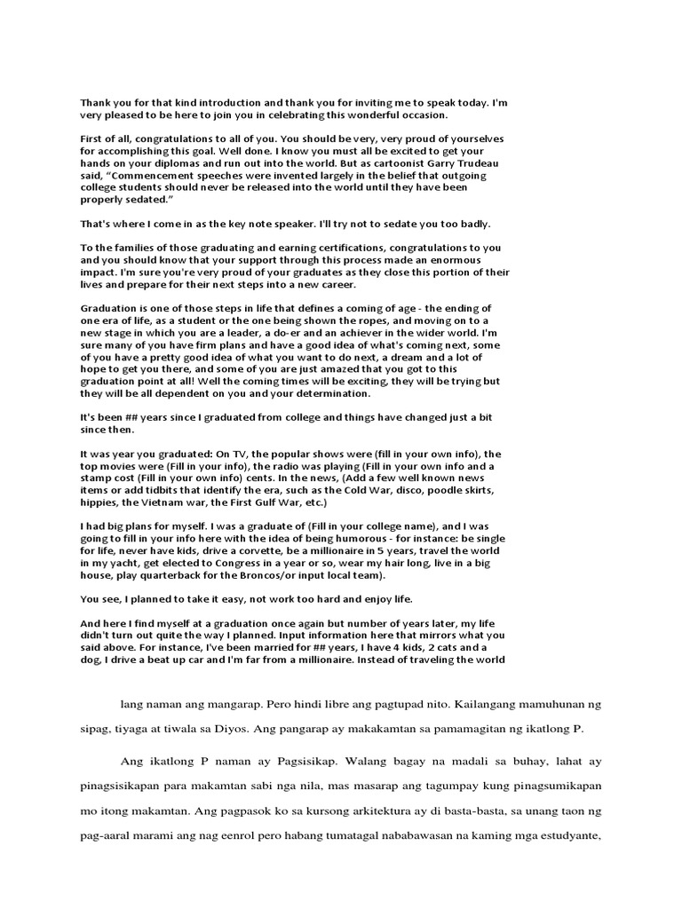 Guest Speaker Speech | PDF