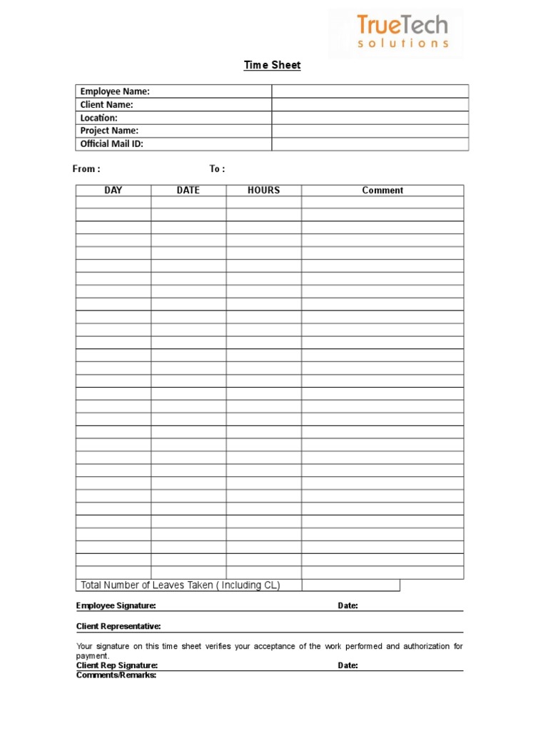 Time Sheet Template | PDF | Business | Computing And Information Technology